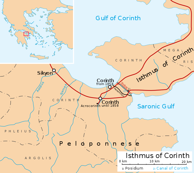 Canale di Corinto, un po' di storia