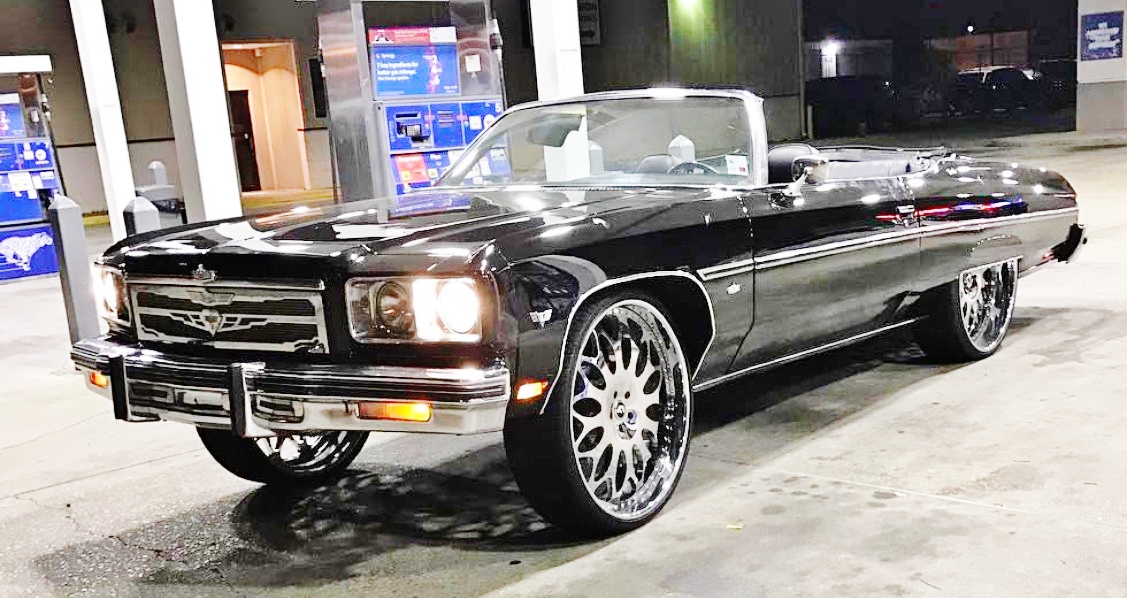 Ace-1: Black 75 Chevy Caprice Vert on 28's Forgiatos Grill Done by ...