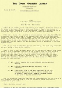 Gary Halbert Letters - Billing Template