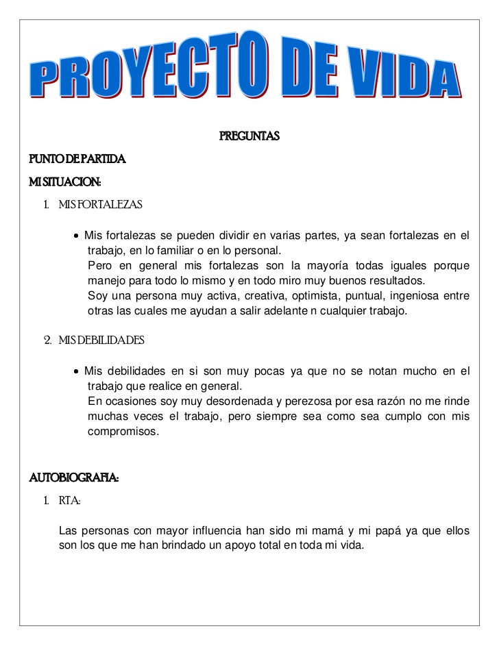CreandoVida79: Punto de partida del Proyecto de vida CreandoVida79: Punto de partida del Proyecto de vida