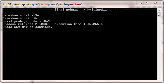 Fikri Achmad's Blog: Contoh Codingan Dengan Menggunakan Code::Blocks