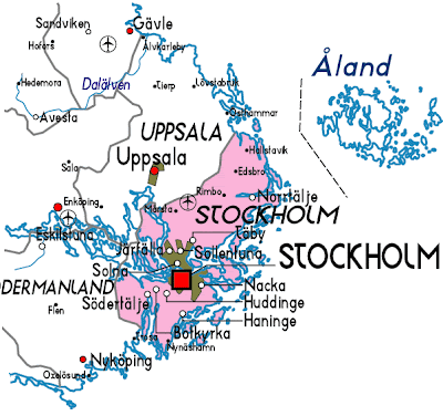 Stockholm Map Province City | Map of Sweden Political Region Province City