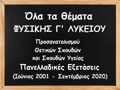 ΑΓΓΙΓΜΑ ΦΥΣΙΚΗΣ...: Όλα τα θέματα Φυσικής των Πανελλαδικών Εξετάσεων.