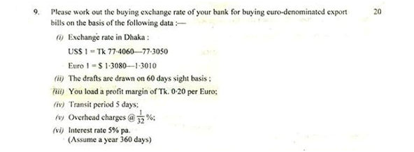 Foreign exchange Math solution | IBB Banking Diploma Examination