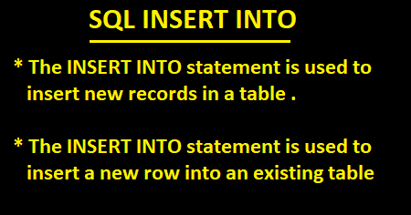 data-w-dash: DBMS and SQL statement - Select Insert Into a table command