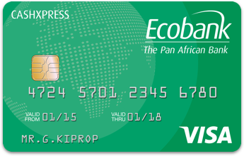 Ecobank Visa CashXpress Card for Online ,ATM and POS use for Zimbabweans