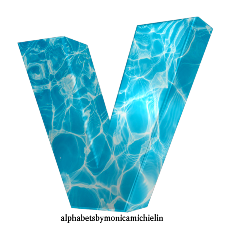 M. Michielin Alphabets: WATER POOL ALPHABET AND ICONS PNG