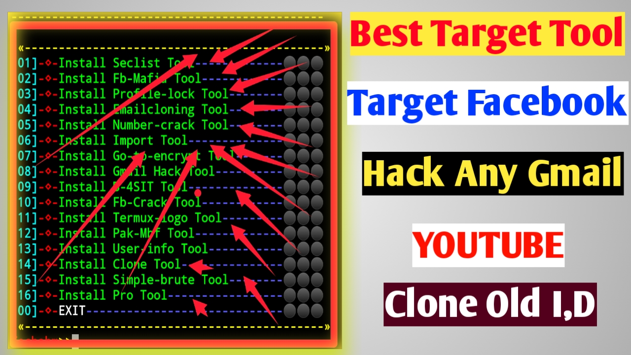 Termux Target Tool Hack Gmail, FB,Number Info,Old I D clone Best Tool ...