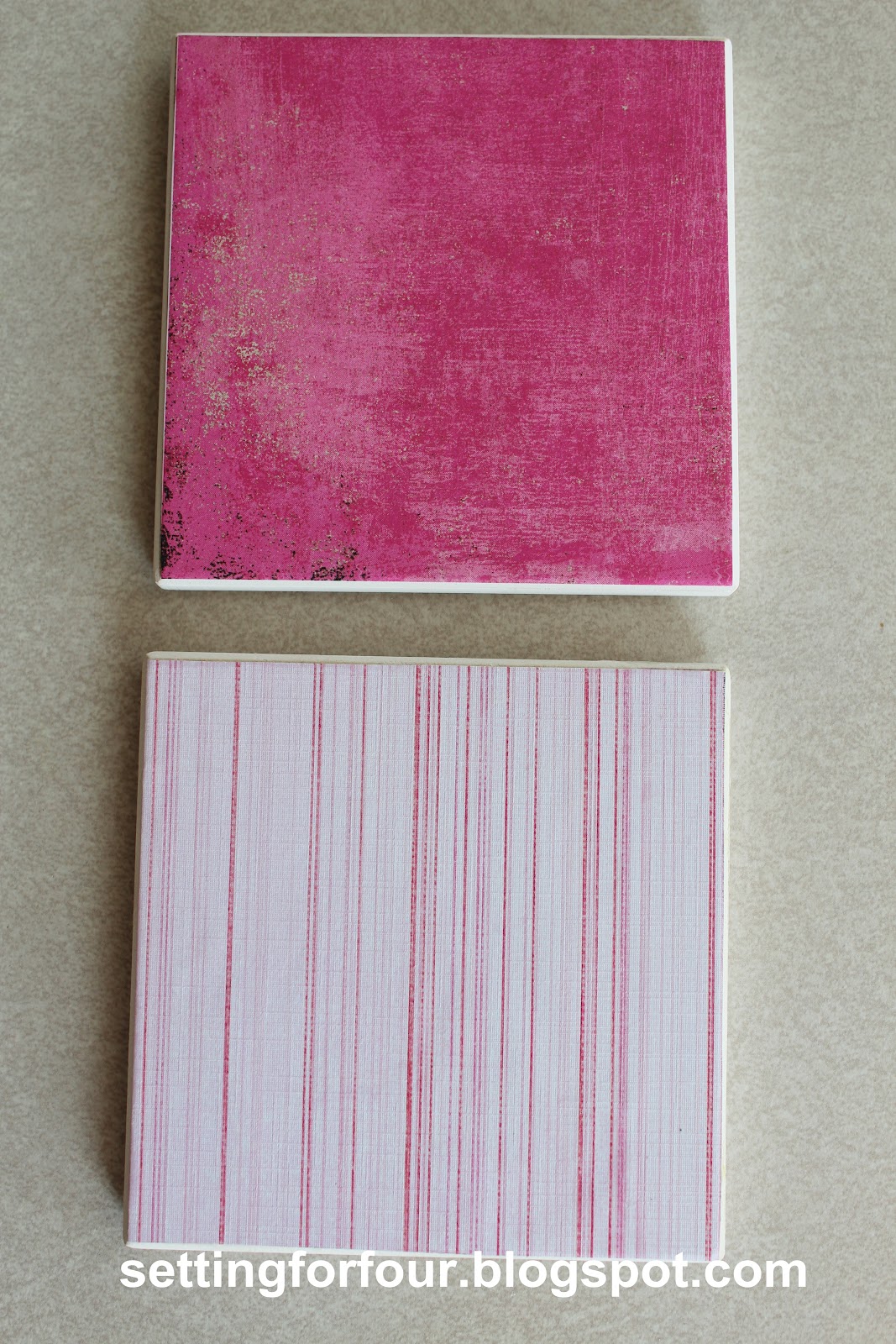 How to Make Easy Mod Podge Gift DIY Coasters - Setting For Four Interiors