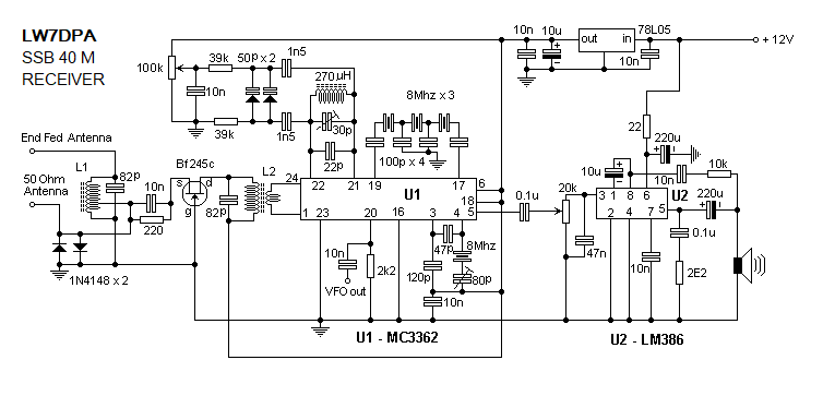 LW7DPA: RECEPTOR 40 Metros SSB CON MC3362