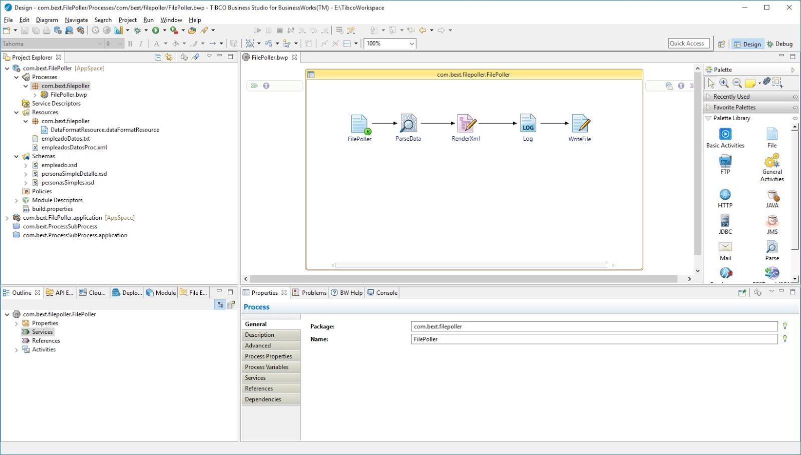 Holocron: TIBCO BW6 FilePoller Subprocess Service