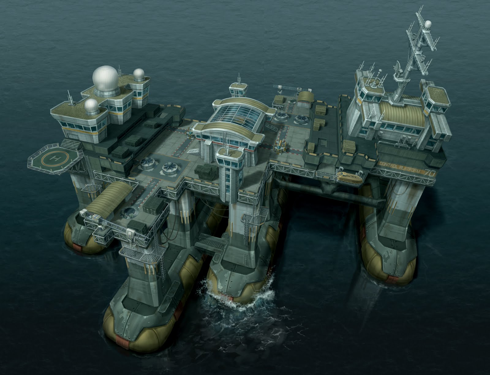 Pin by ミリタリー on メカ | Military base, Futuristic architecture, City design