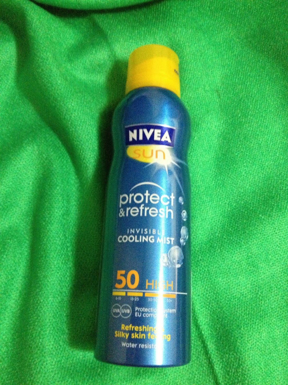 NIVEA INVISIBLE COOLING MIST SPF 50 SPRAY SUN BLOCK REVIEW | callmekristine