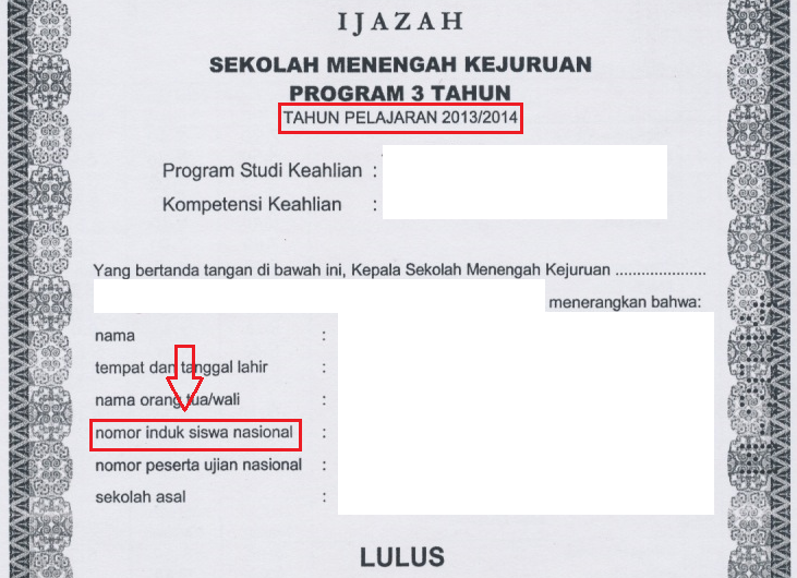 Nomor Induk Siswa Nasional (NISN) Wajib Isi di Ijazah Tahun Pelajaran ...