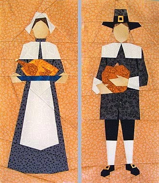 Thanksgiving Paper-Pieced Pilgrims