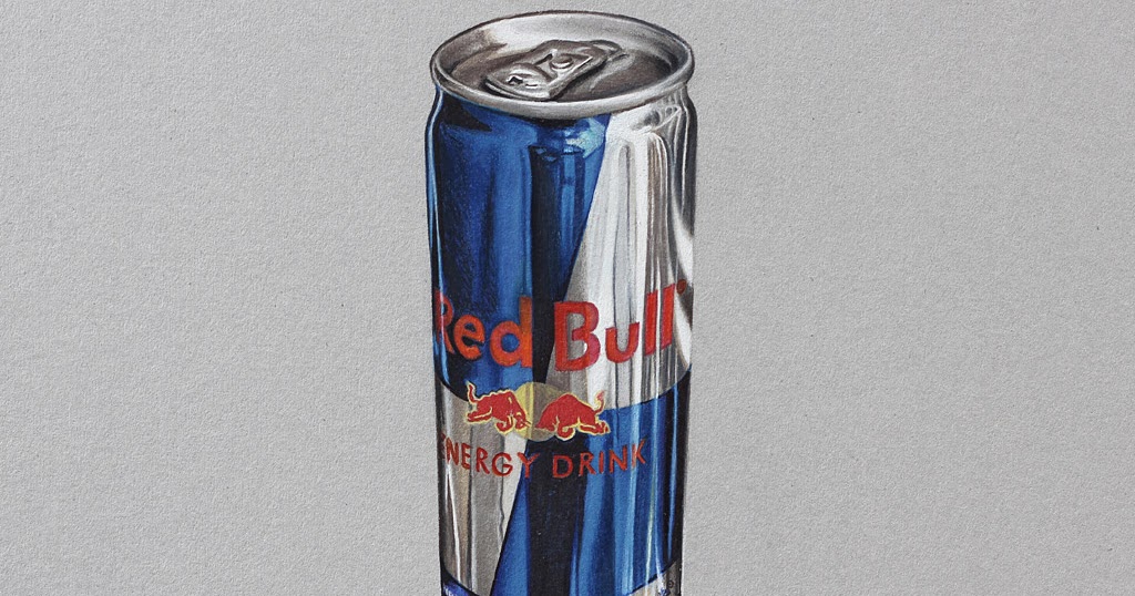 Can Of Red Bull Drawing - Marcello Barenghi
