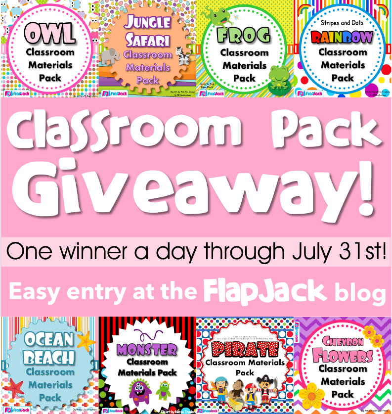 FlapJack Classroom Materials Pack Giveaway - FlapJack