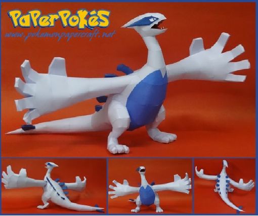 PaperPokés - Pokémon Papercraft: LUGIA (SHADOW)