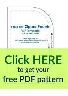Free PDF Printable Template - My Polka-Dot Zipper Pouch - AppleGreen ...