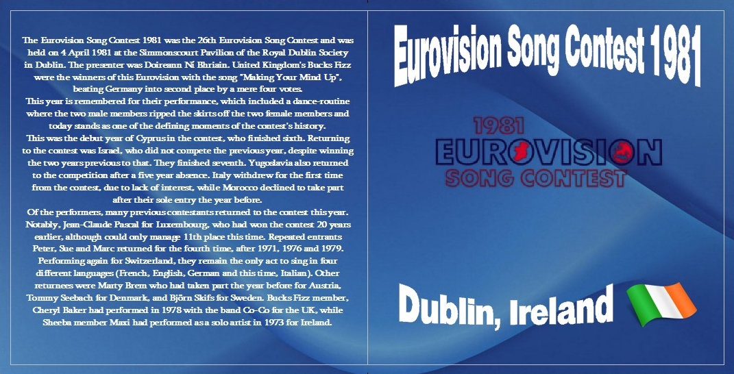 Eurovision Song Contest Music: EUROVISION SONG CONTEST 1981