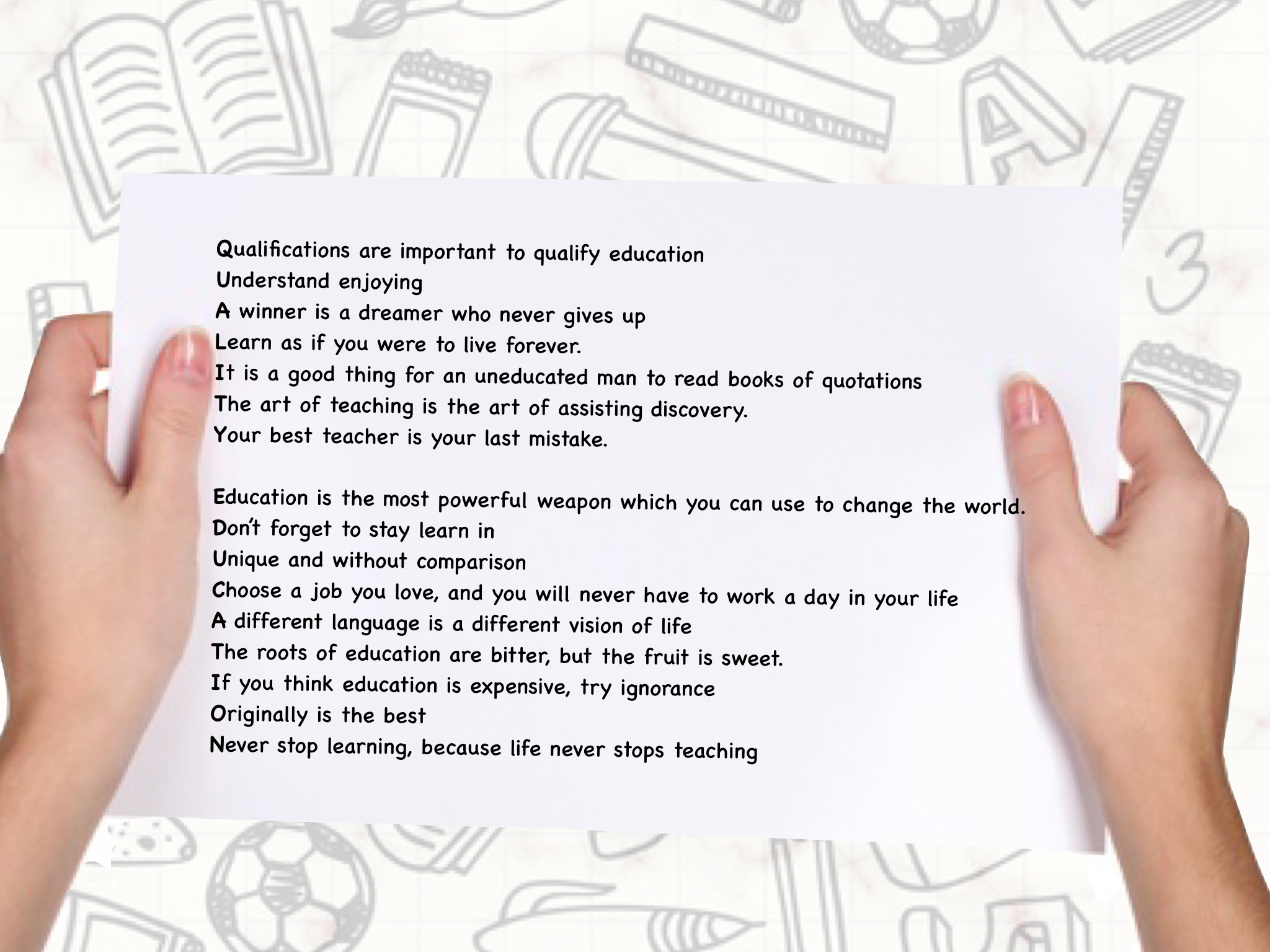 Quality Education Project: Posters and logos