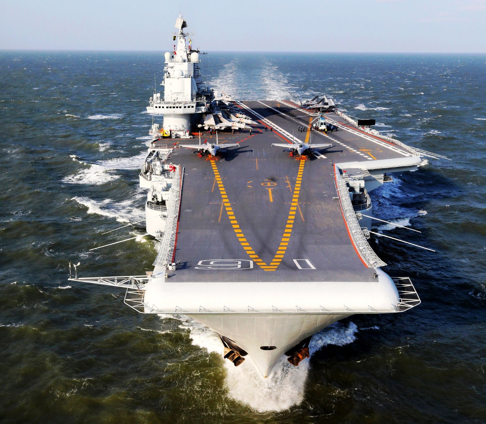 Chinese Type 001 CV-16 Liaoning Class Aircraft Carrier with 13 J-15 ...