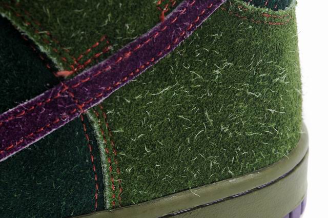 Skunks Nikes SB Dunk High Men Shoes Green Purple Cheap On Sale ...