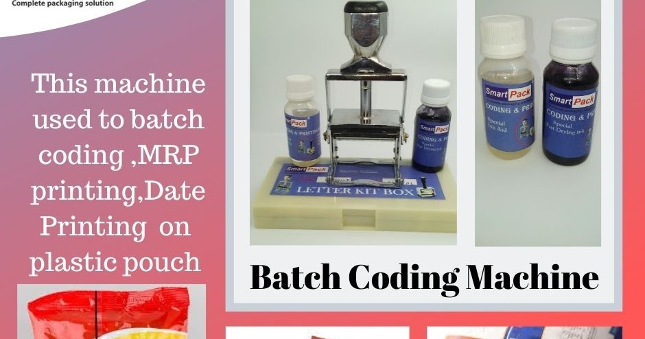 Pouch Batch coding mrp and date printing machine in indore