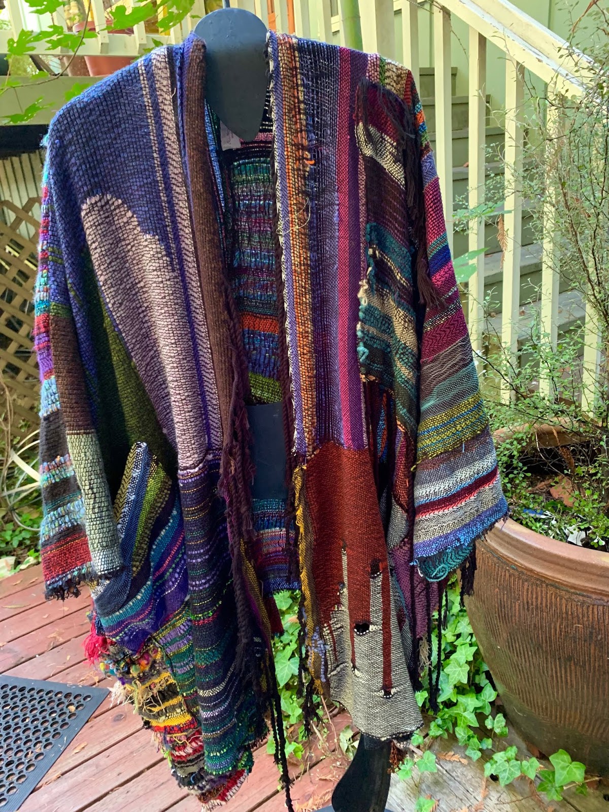 CENTERING WITH FIBER: My Autumn 20019 Saori coat and other students ...