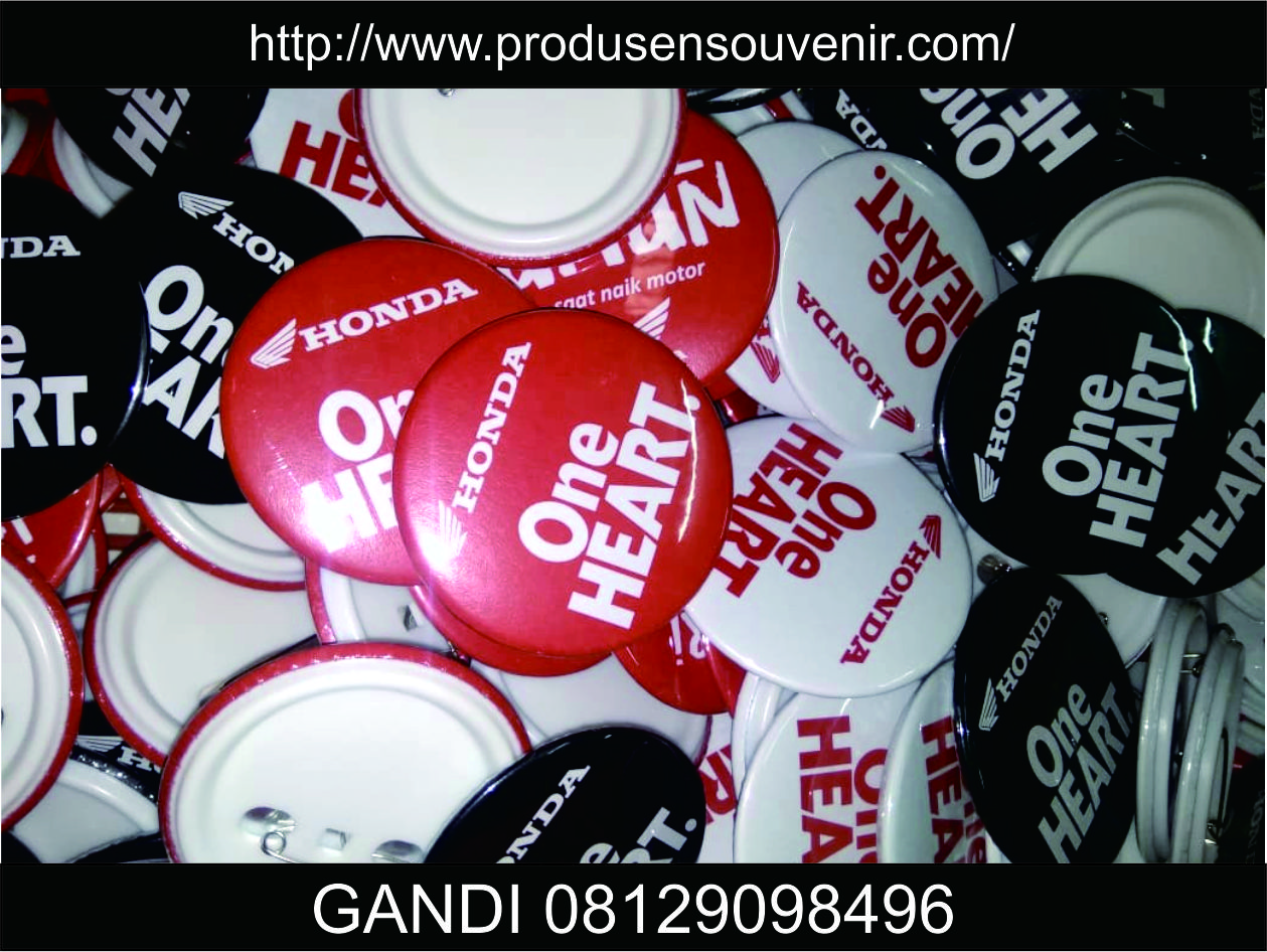 PRODUKSI SOUVENIR JAKARTA: PIN MURAH || PIN KALENG || PIN PRES || JAKARTA