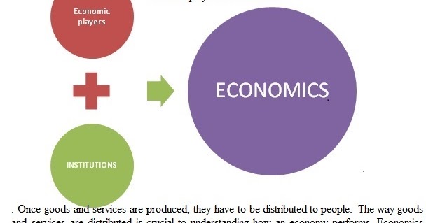 How economics work and discuss the relations between the main economic ...