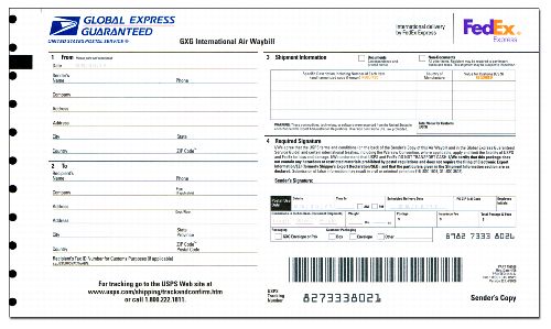 Usps Waybill - Invoice Template