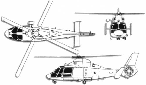 Aerei: Aérospatiale SA 365 Dauphin Scheda tecnica