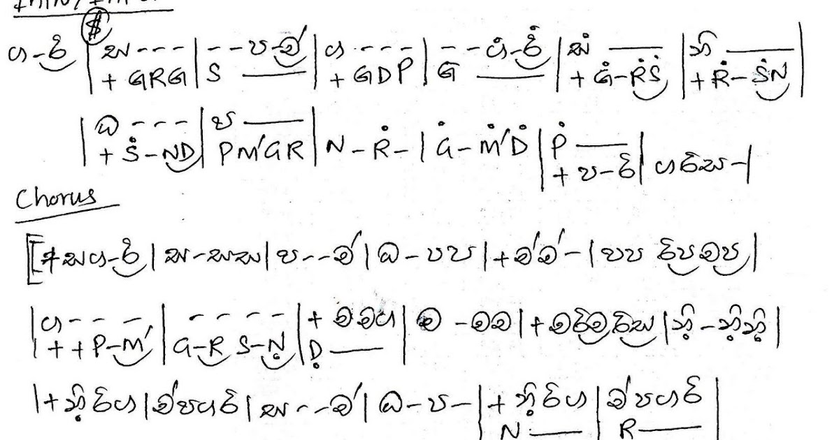 Sinhala Notation , Sinhala Piano Notes , Sinhala Keyboard Notations