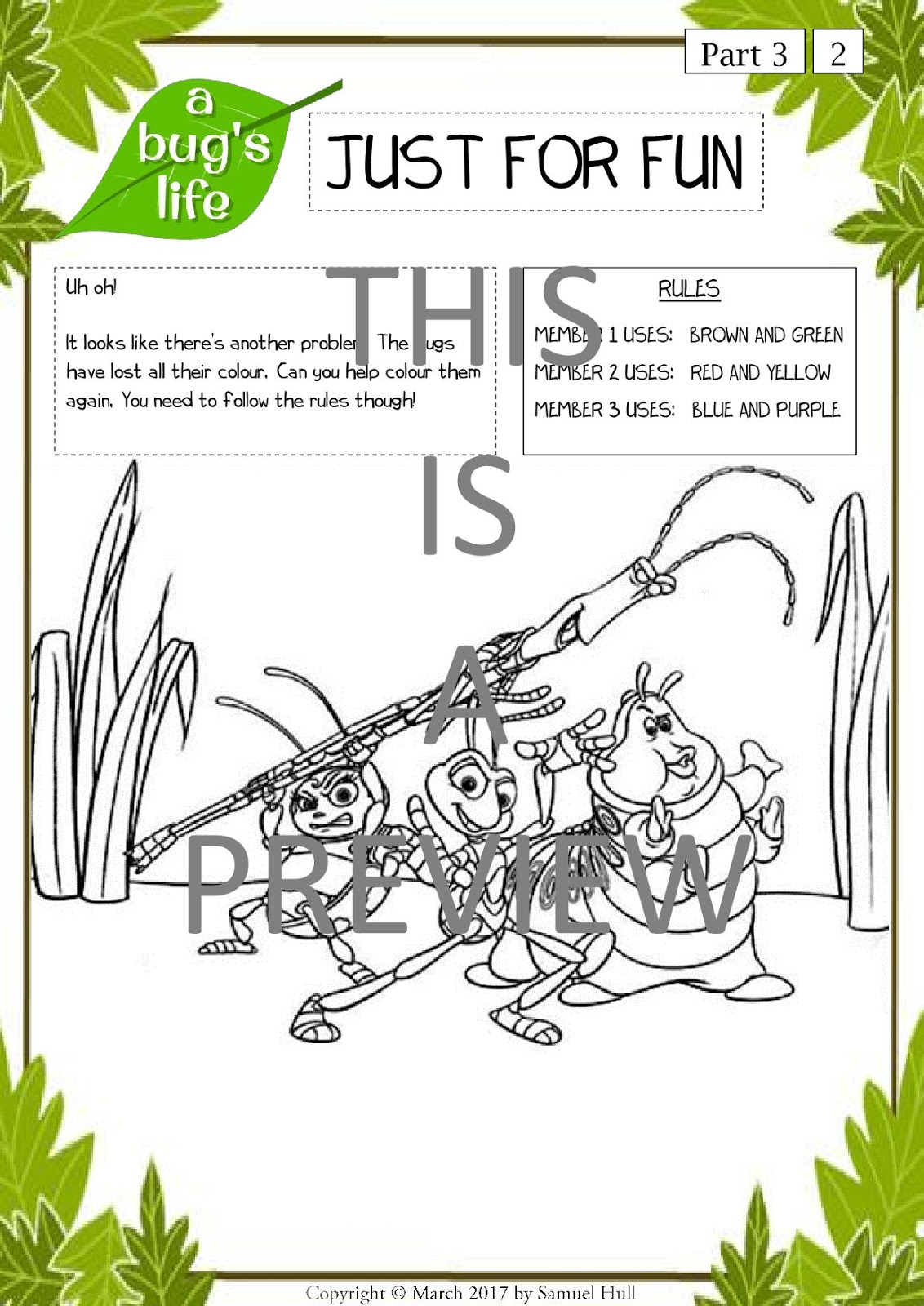 A Bug's Life (1998) - Movie Comprehension Questions + Activities ...