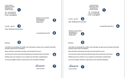 Ecrivain public: Modèle de lettre