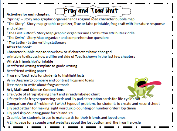 Sample's Superstars: Frog and Toad are Friends Unit