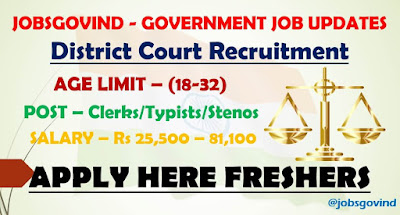 District Court Recruitment 2021 for Junior Clerks | Typists ...