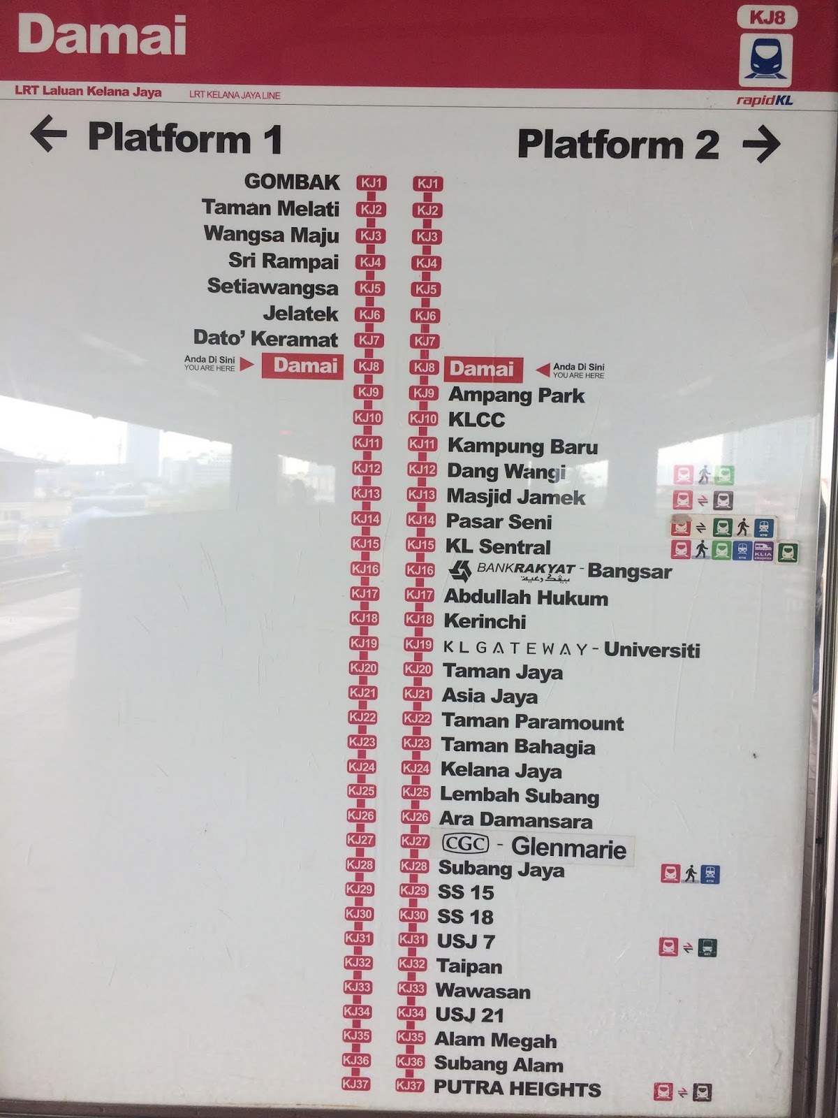 Kuala Lumpur Walk Pics : Kuala Lumpur: LRT Damai Station