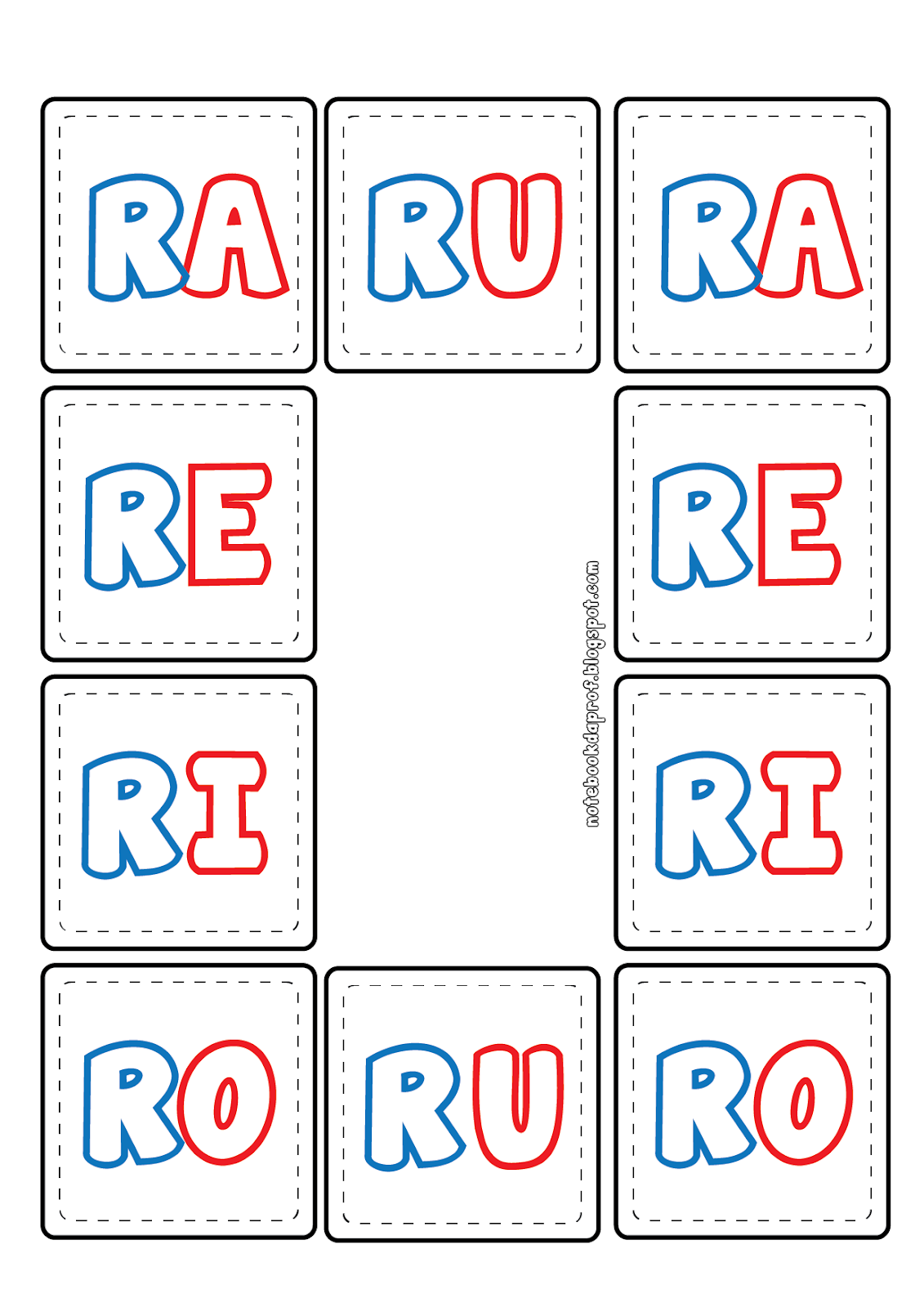 Família Silábica R ~ Atividades para baixar