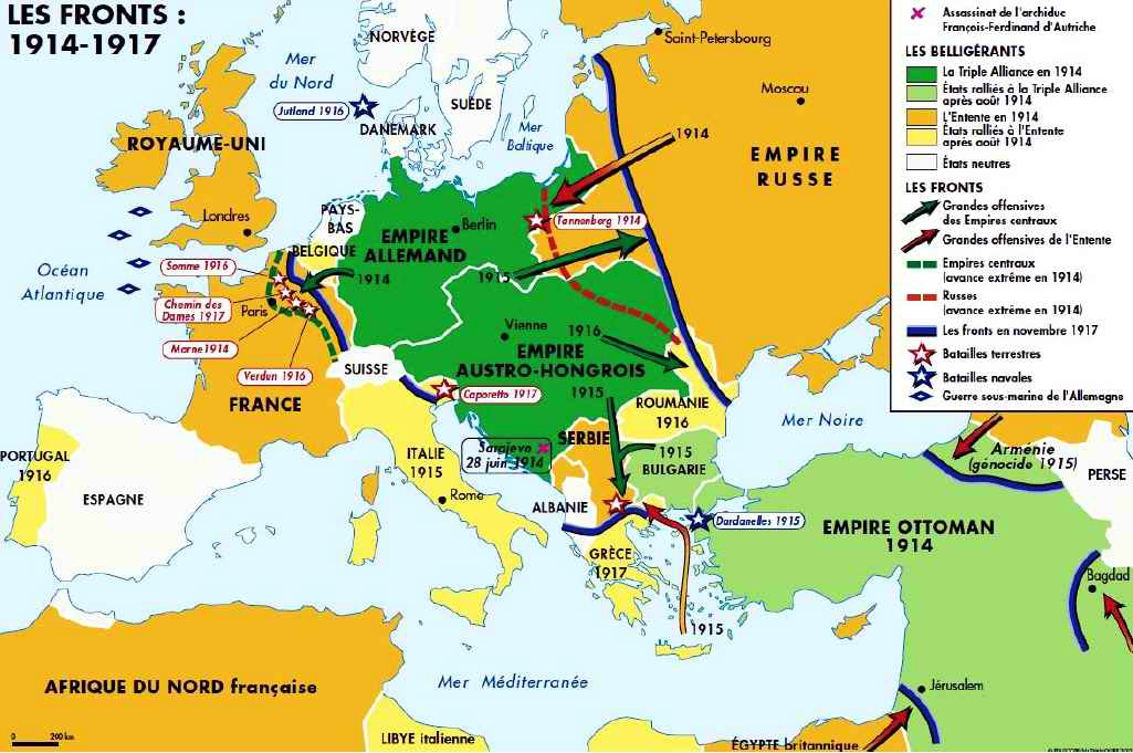 Le déroulement de la guerre