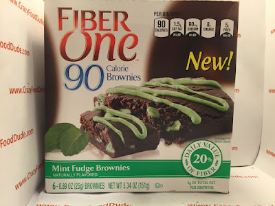 Crazy Food Dude: Review: Fiber One 90 Calorie Mint Fudge Brownies