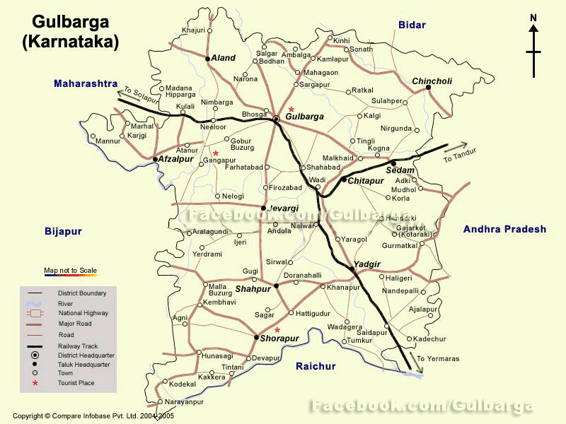 Gulbarga Census 2011: Gulbarga District Map