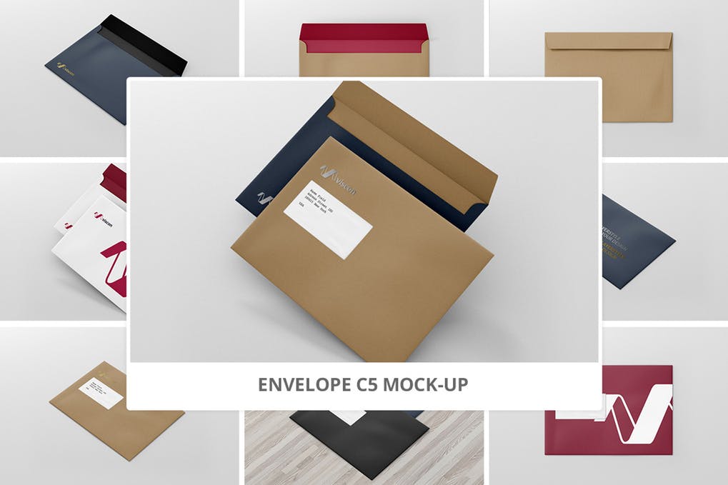 460+ Best Envelope Mockup Templates | Free & Premium