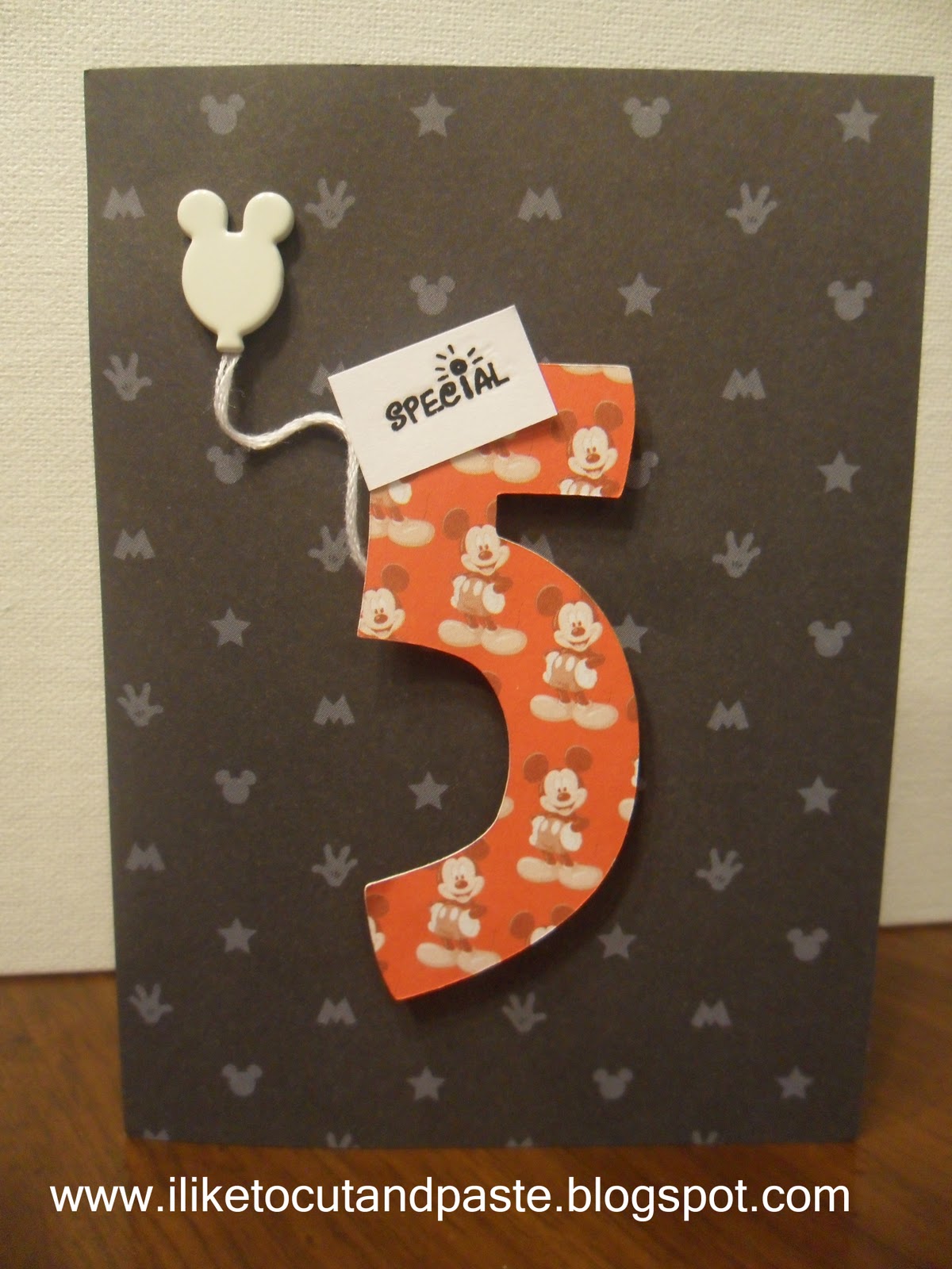 I like to cut and paste: Bonus Birthday Card-Mickey Mouse