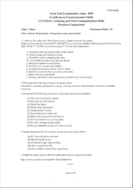 OSPU CCS listening and Oral Communication Skills Practice Component ...