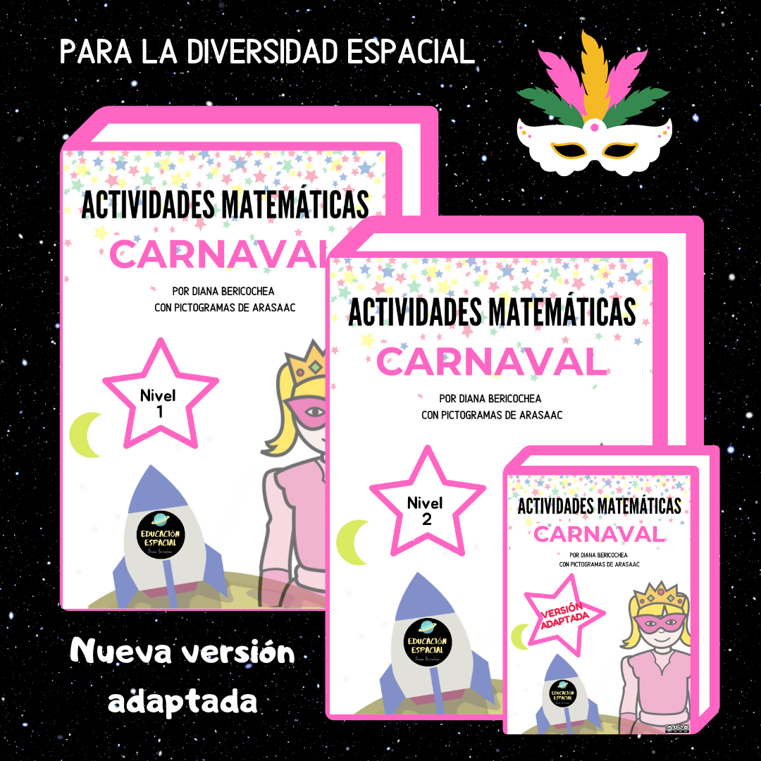 Matemáticas adaptadas: El carnaval (3 versiones)