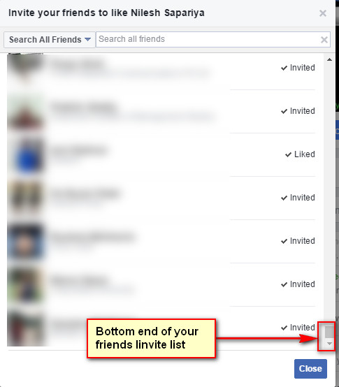 How to Invite all your Friends on Your Facebook Page in Single Click