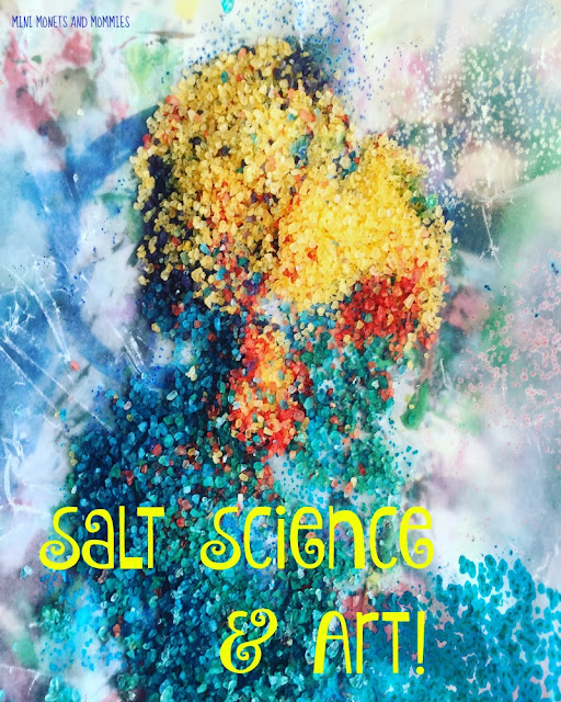 Mini Monets and Mommies: Colored Salt Painting: It's Art and Science!