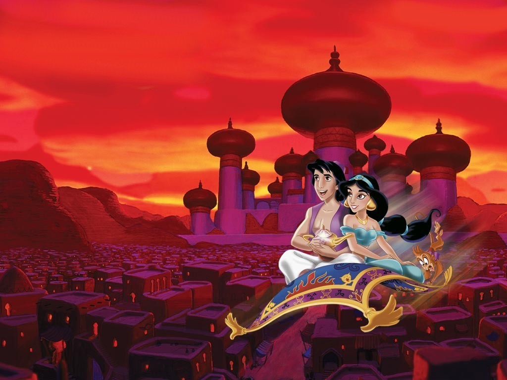Walt Disney Couples Princess Jasmine & Prince Aladdin In Love